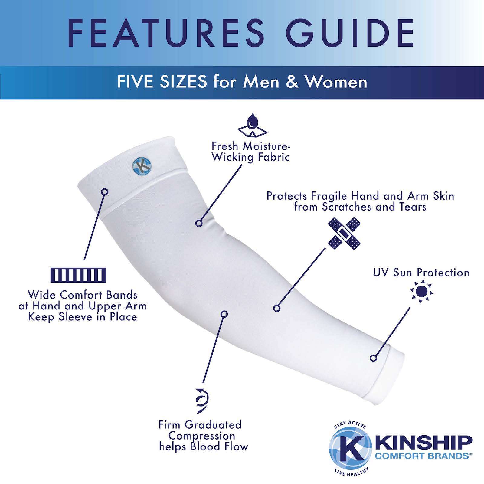 Arm Compression Sleeves | Colorful | Kinship Comfort Brands